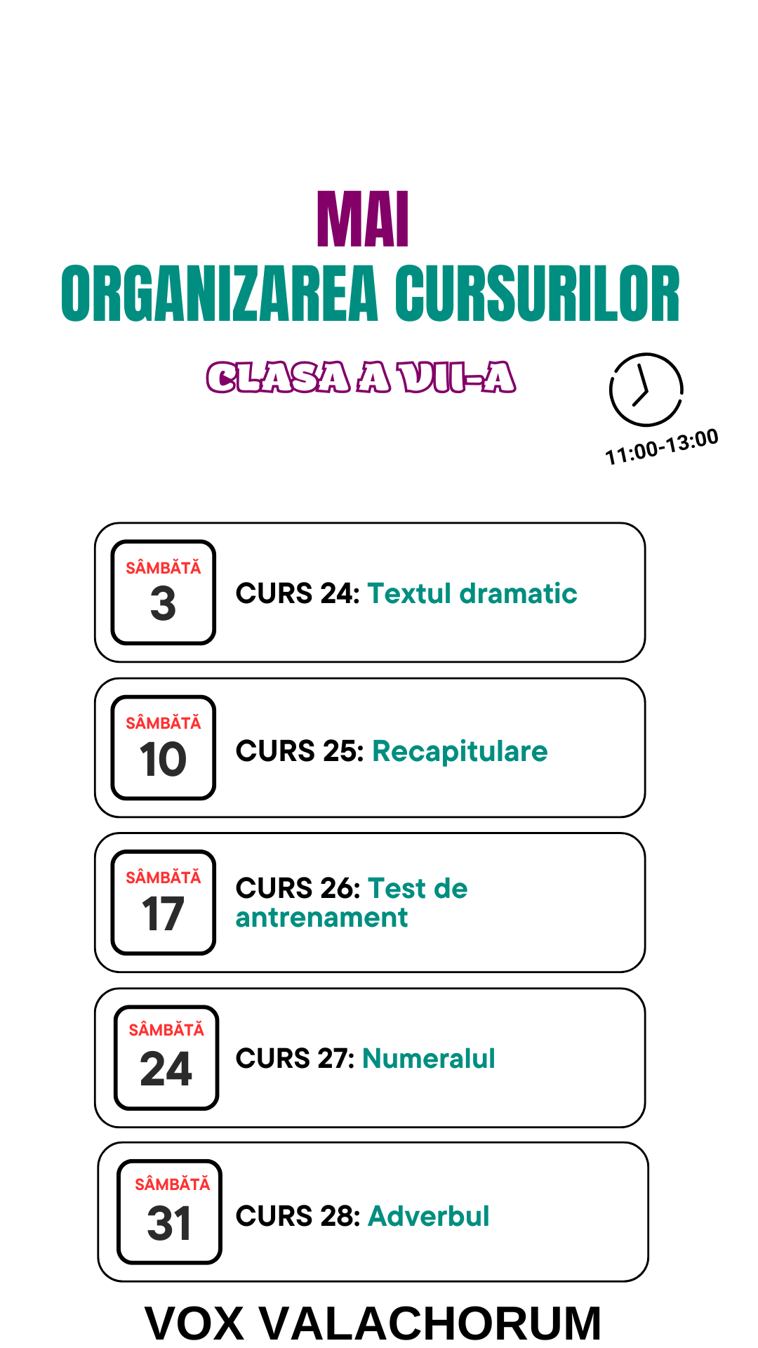 MAI – Cursuri Vox Valachorum